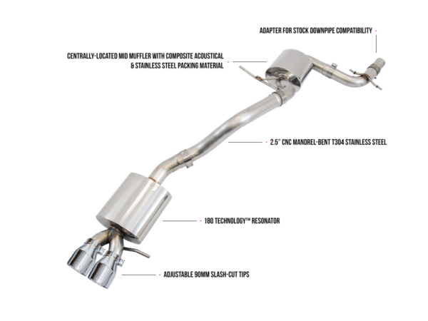 AWE Tuning AWE Touring Edition Exhaust for MK5 Jetta 2.0T GLI Polished Silver Tips 3W Distributing Shop